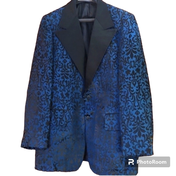 After Six | Suits & Blazers | Vintage Blue Brocade Mens After 6 Tuxedo ...
